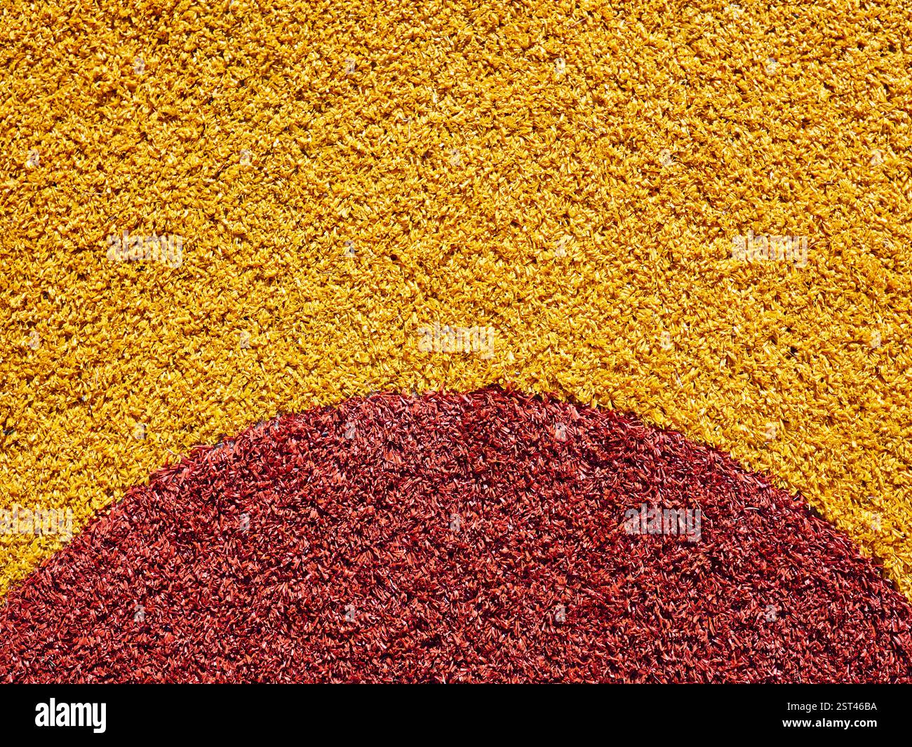 Rubber flooring creating colorful pattern for playground surface Stock ...