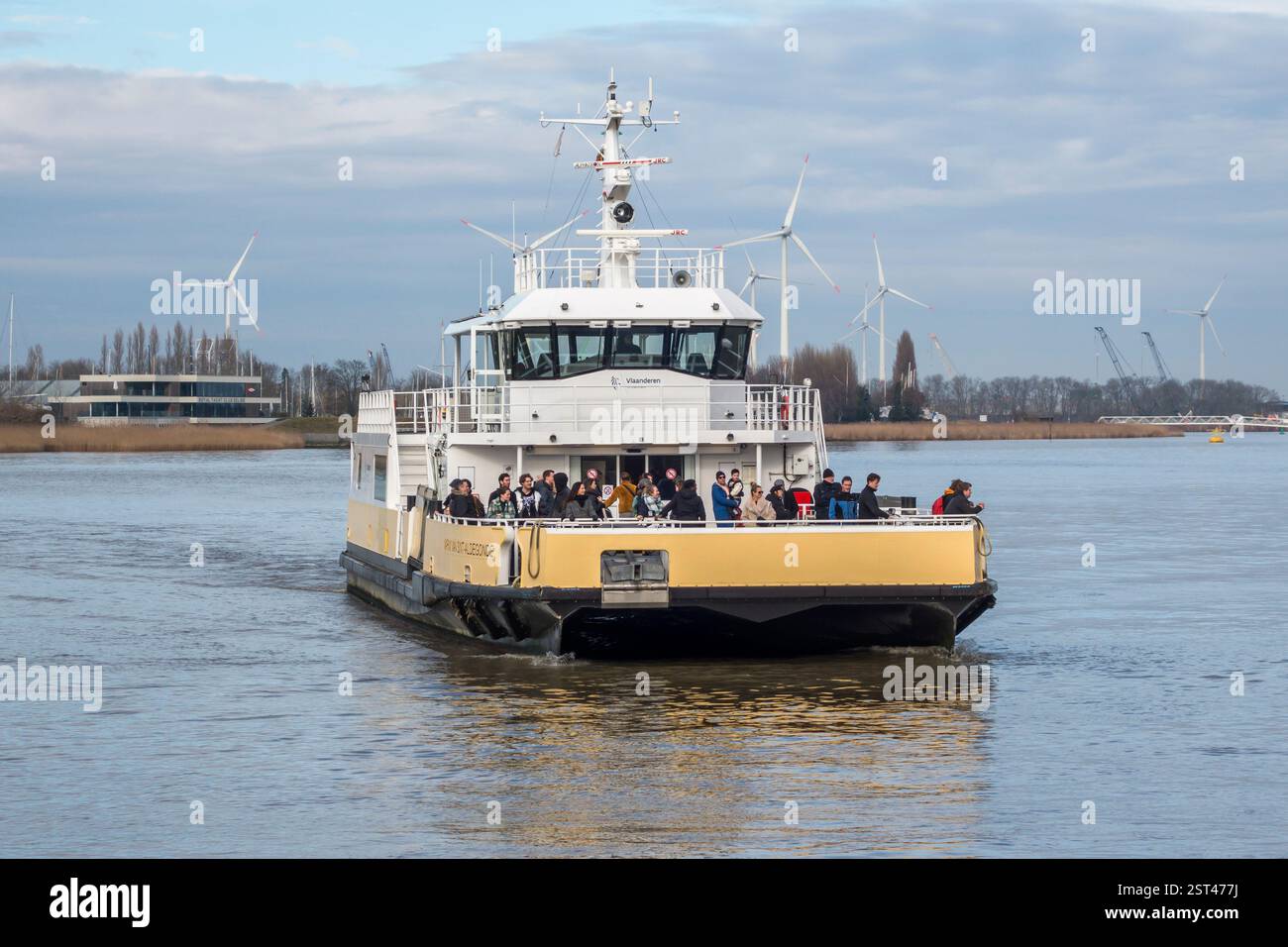 A regular free passenger ferry service across the River Scheldt ...