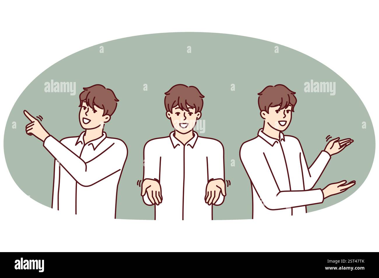 Giving directions pointing Stock Vector Images - Alamy
