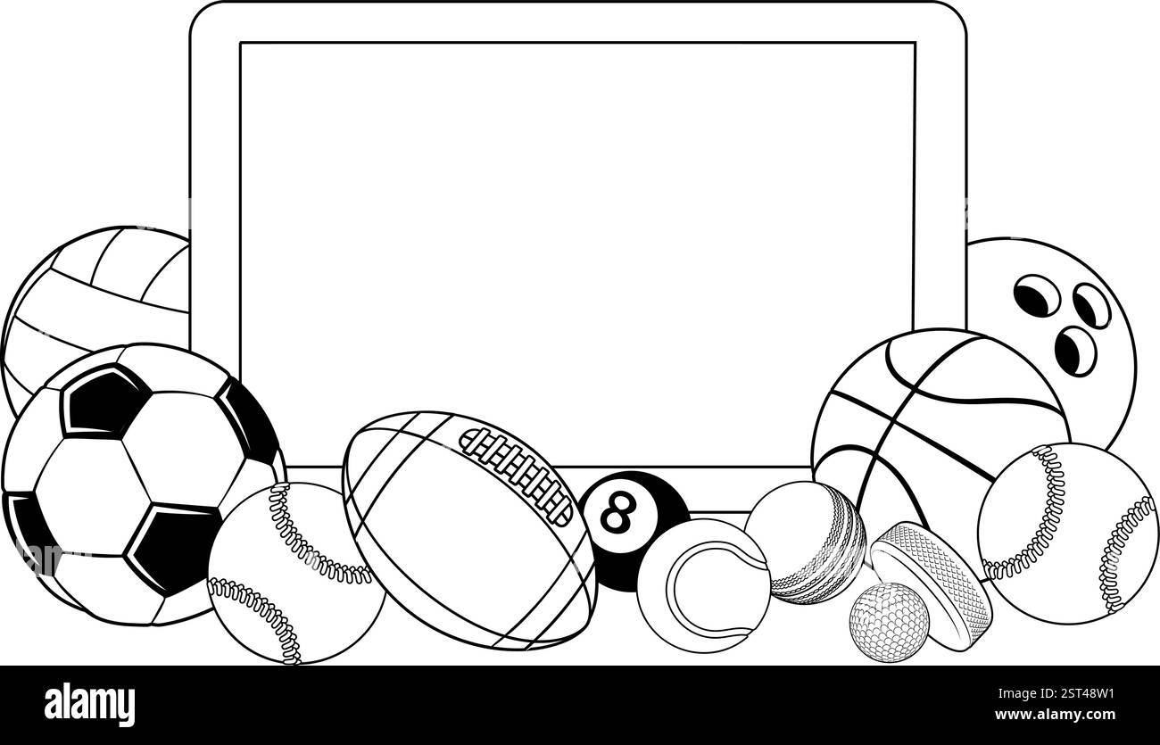 Sports border Cut Out Stock Images & Pictures - Alamy