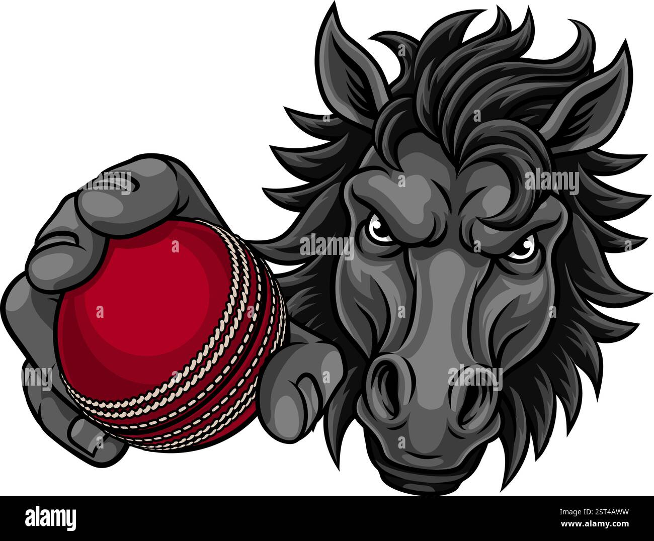 Horse Mustang Cricket Sports Team Mascot Stock Vector Image & Art - Alamy