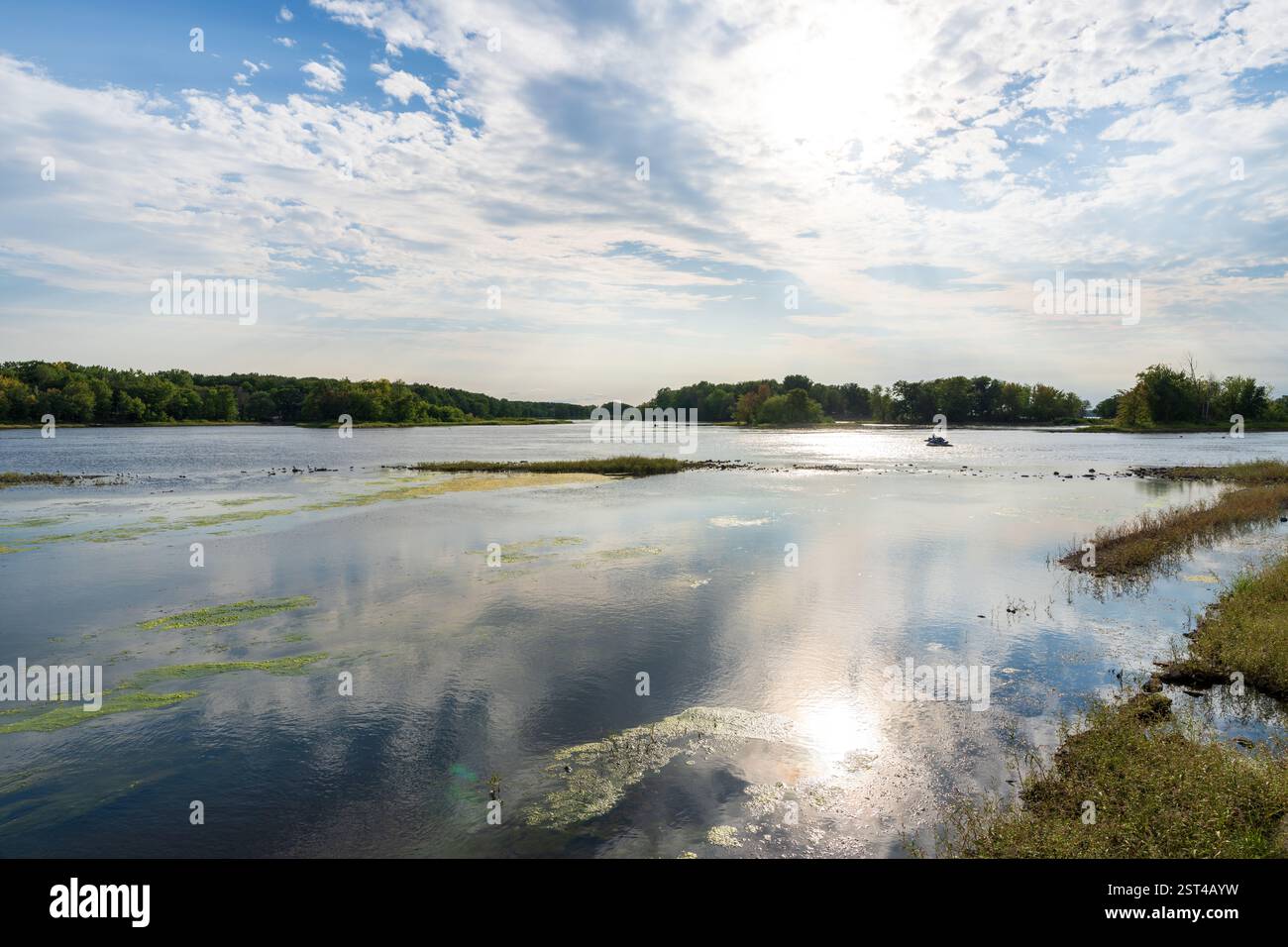 View of Lake of Two Mountains from Sainte-Anne-de-Bellevue Canal ...