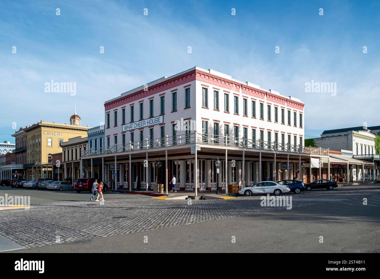 Street corner scene in Old Waterfront Sacramento Stock Photo - Alamy
