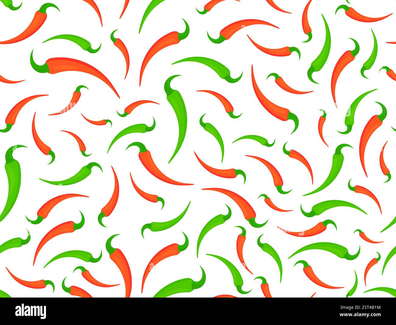 Red chili peppers seamless pattern. Hot chili pepper. Spicy spice for ...