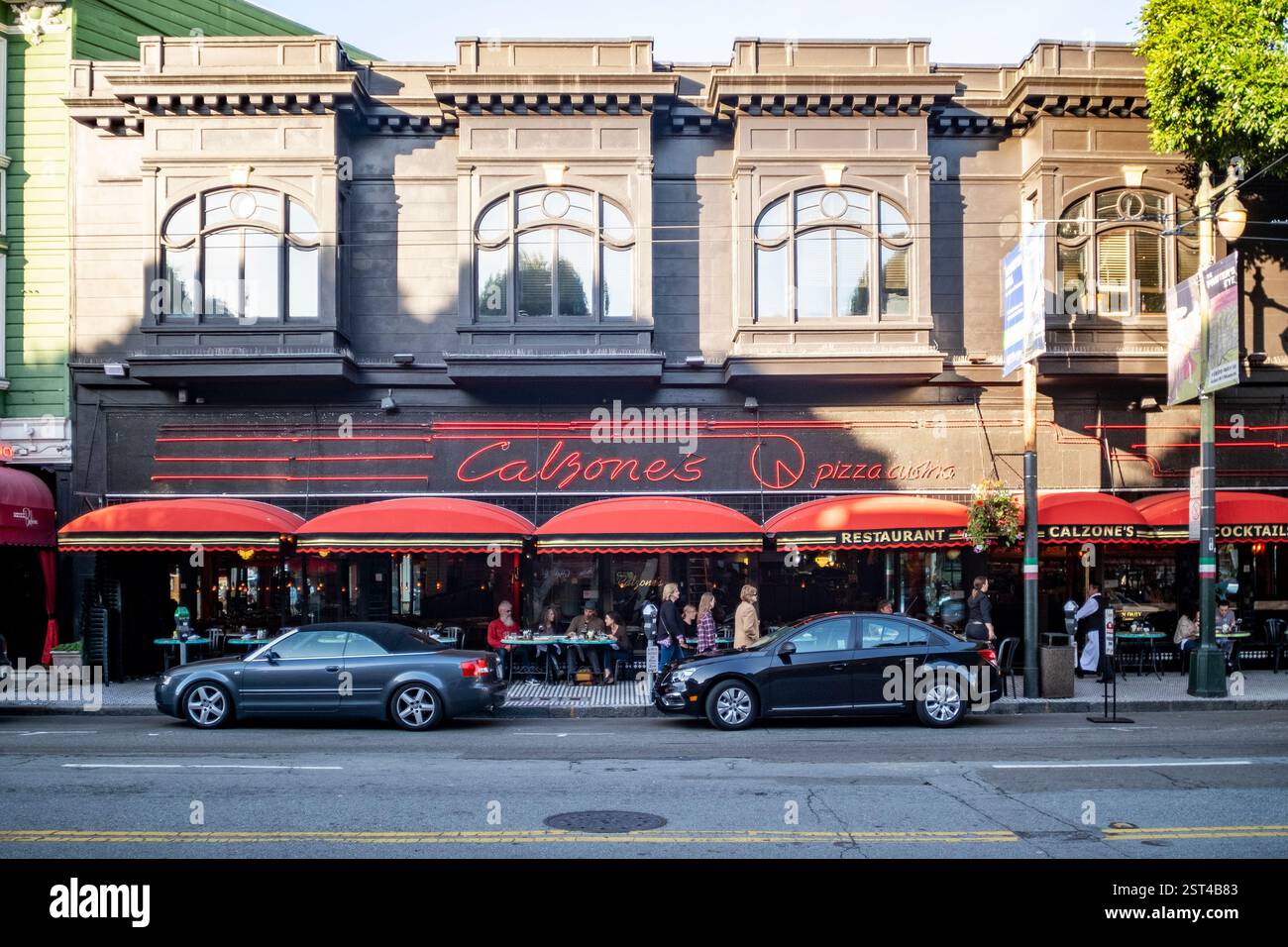 Calzones restaurant facade San Francisco Stock Photo - Alamy
