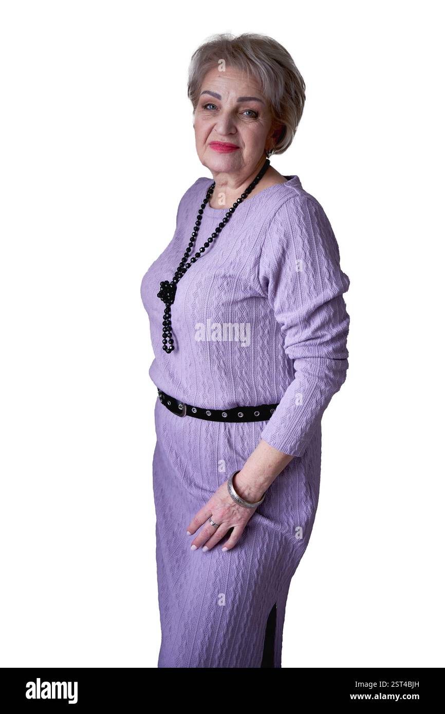 Old woman purple funny hi-res stock photography and images - Alamy