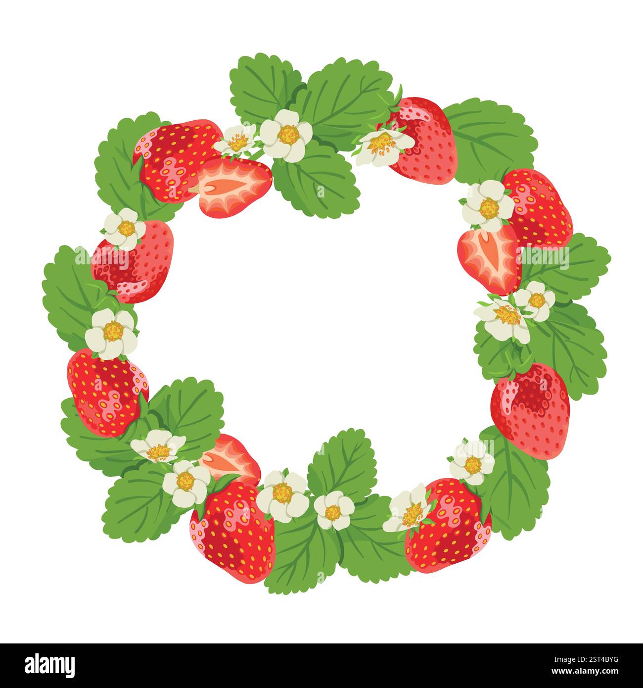 Growing red strawberry in Stock Vector Images - Alamy
