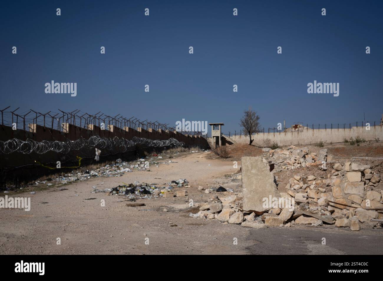 Saydnaya, Syria–January 15 2025: The compound of the liberated Saydnaya ...