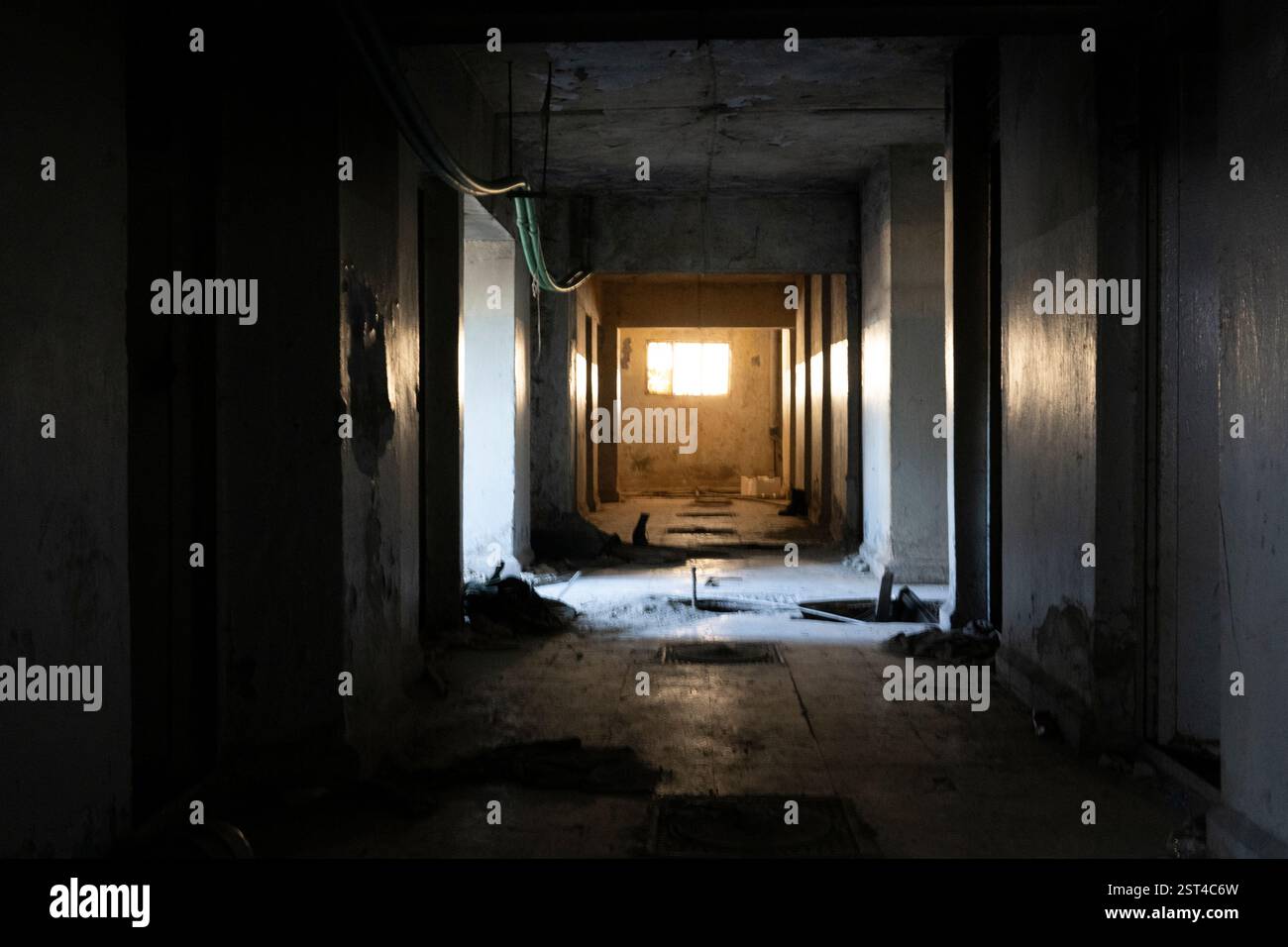 Saydnaya, Syria–January 15 2025: Abandoned prison cells in the ...