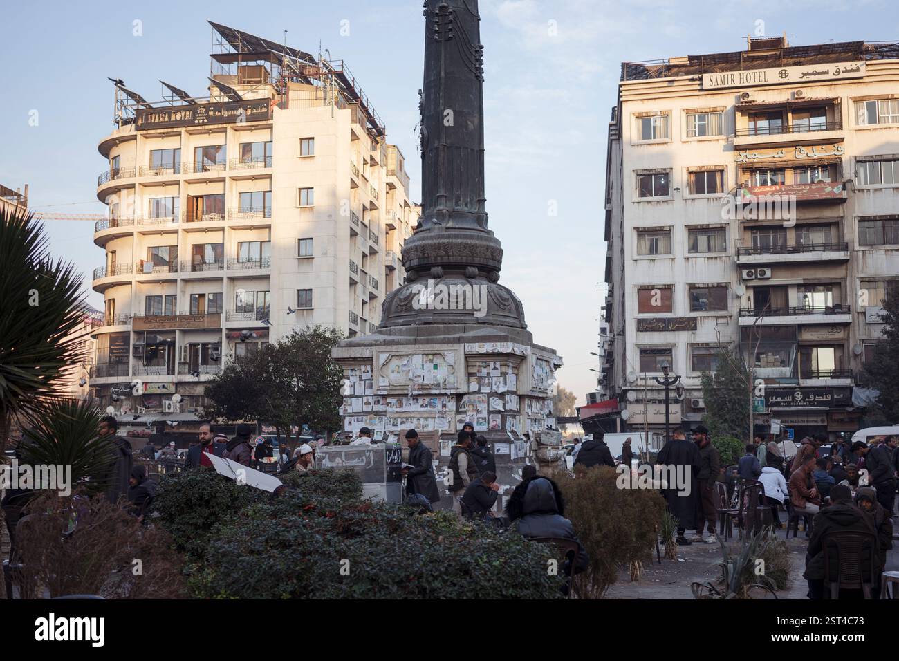 Damascus, Syria–January 15 2025: Marjeh Square where families of the ...
