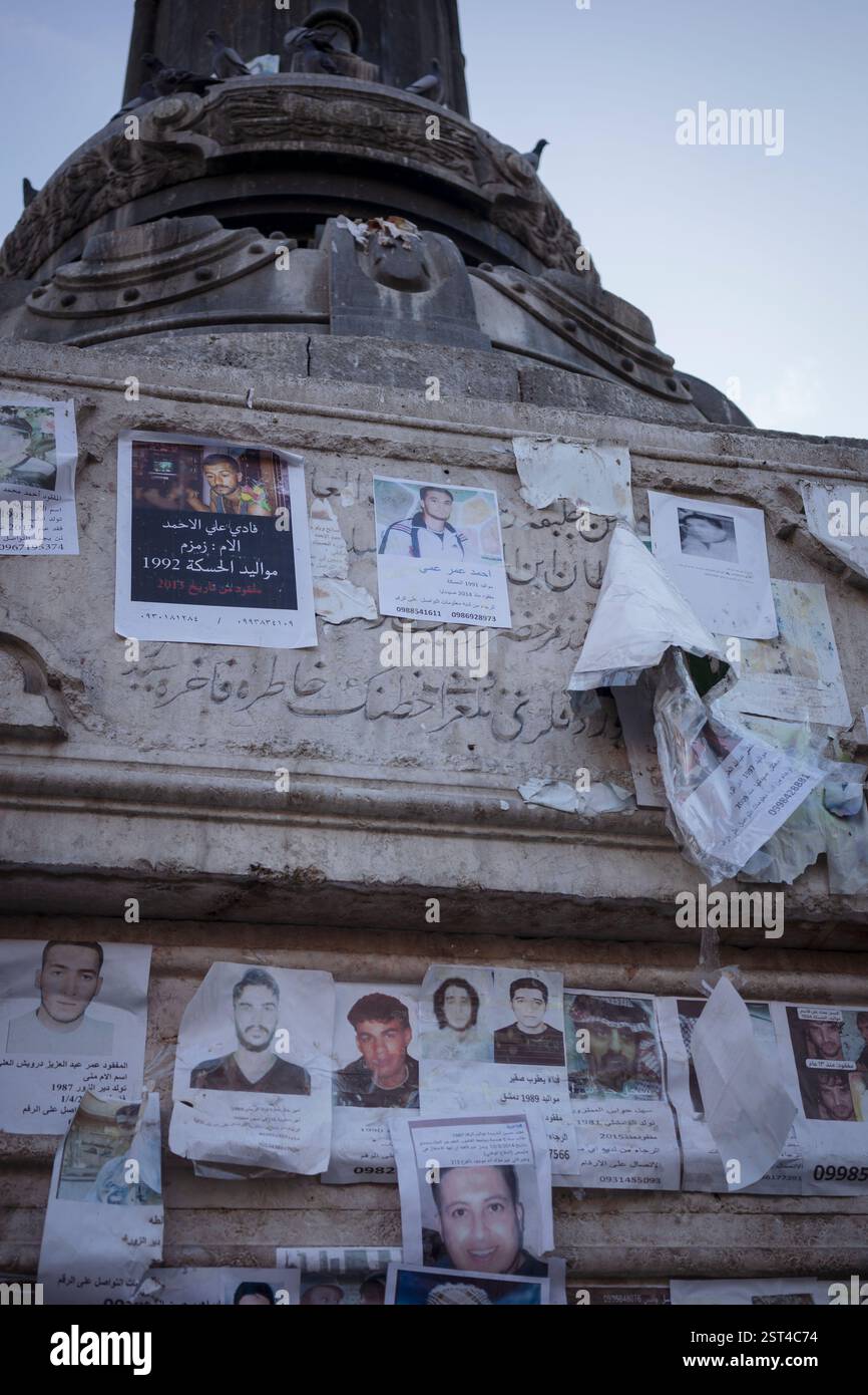 Damascus, Syria–January 15 2025: Marjeh Square where families of the ...