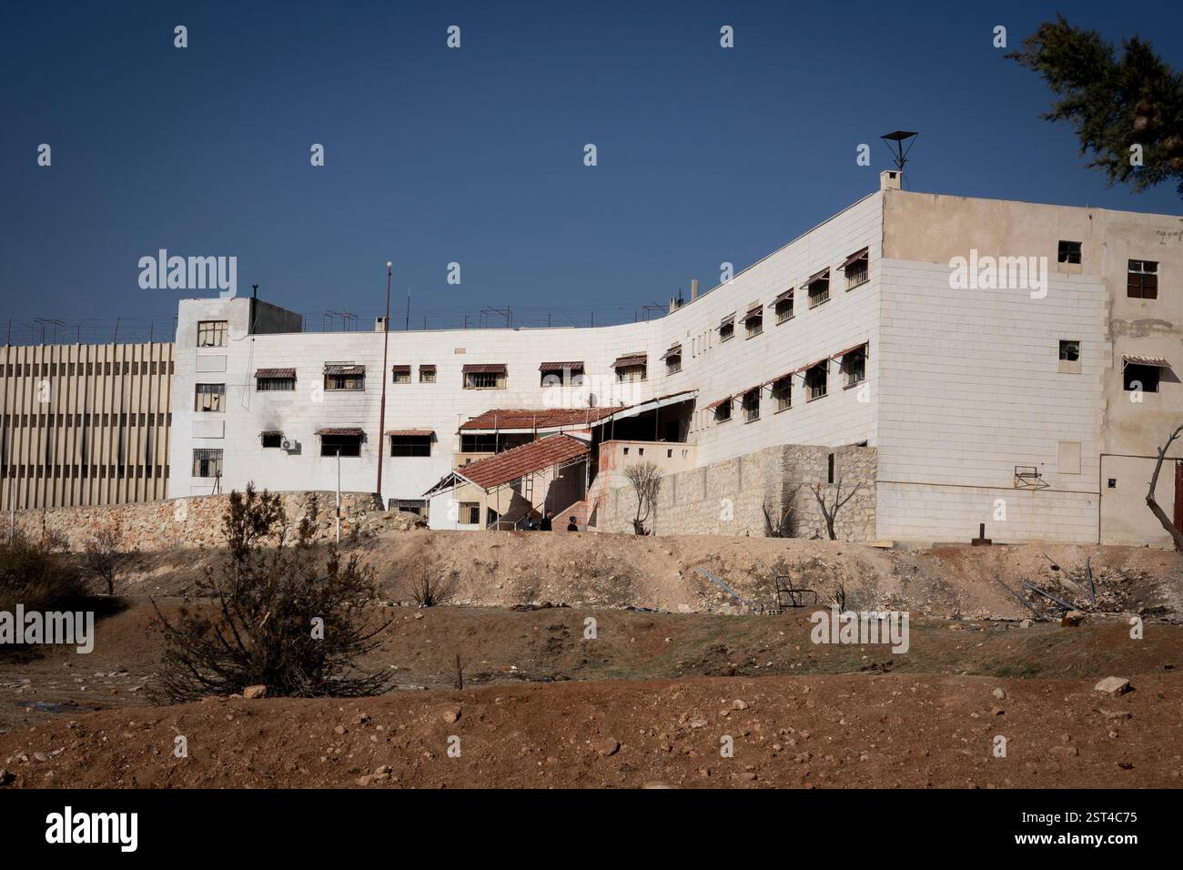 Saydnaya, Syria–January 15 2025: The compound of the liberated Saydnaya ...