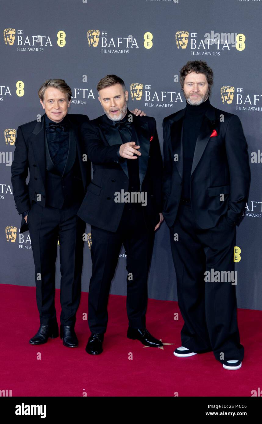 16 Feb 2025, London, England, UK - Take That - Mark Owen, Gary Barlow ...