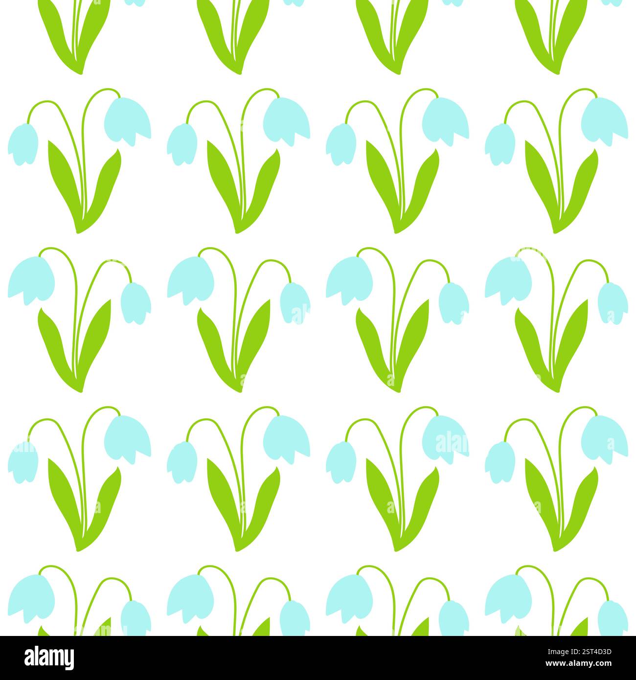 Blue flowers arranged in a repeating pattern Stock Vector Image & Art ...