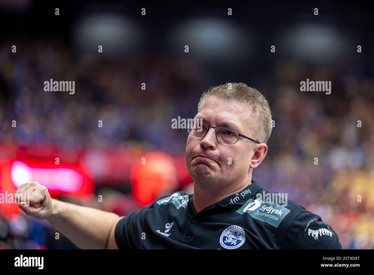 Herning, Denmark. 16th Feb, 2025. Head coach Rasmus Glad Vandbaek of ...
