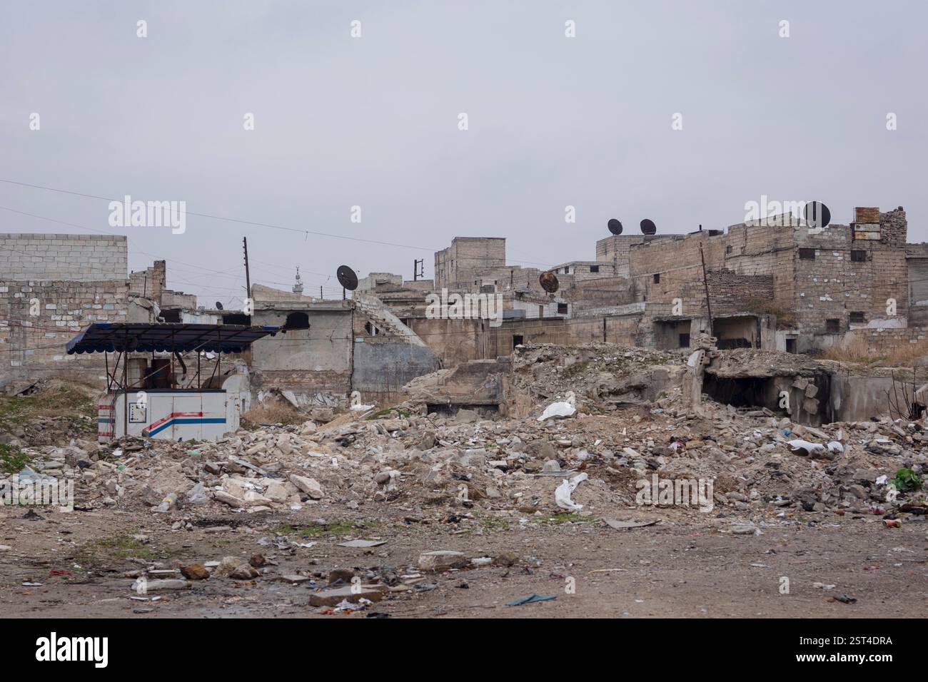 Aleppo, Syria–January 23 2025: Destroyed houses in Eastern Aleppo after ...