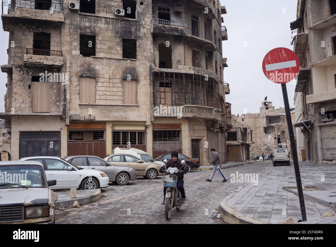 Aleppo, Syria–January 23 2025: Destroyed houses in Eastern Aleppo after ...