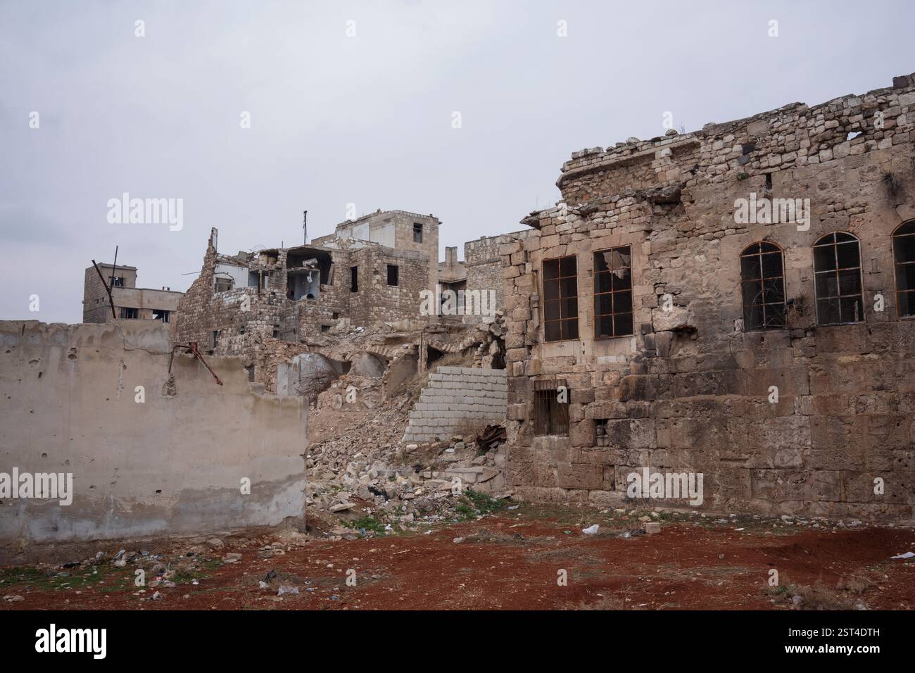 Aleppo, Syria–January 23 2025: Destroyed houses in Eastern Aleppo after ...