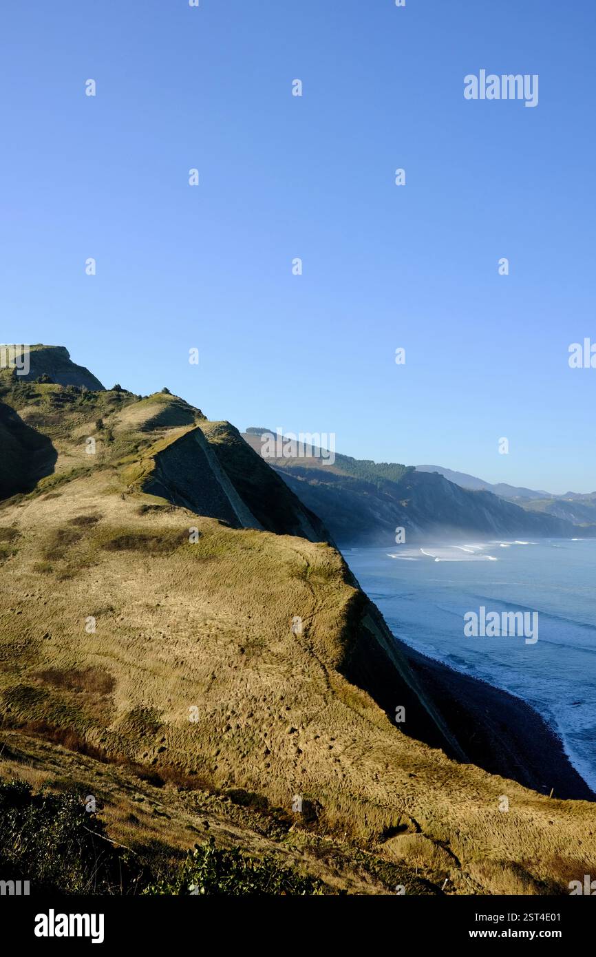 green cliffs over the atlantic Stock Photo - Alamy