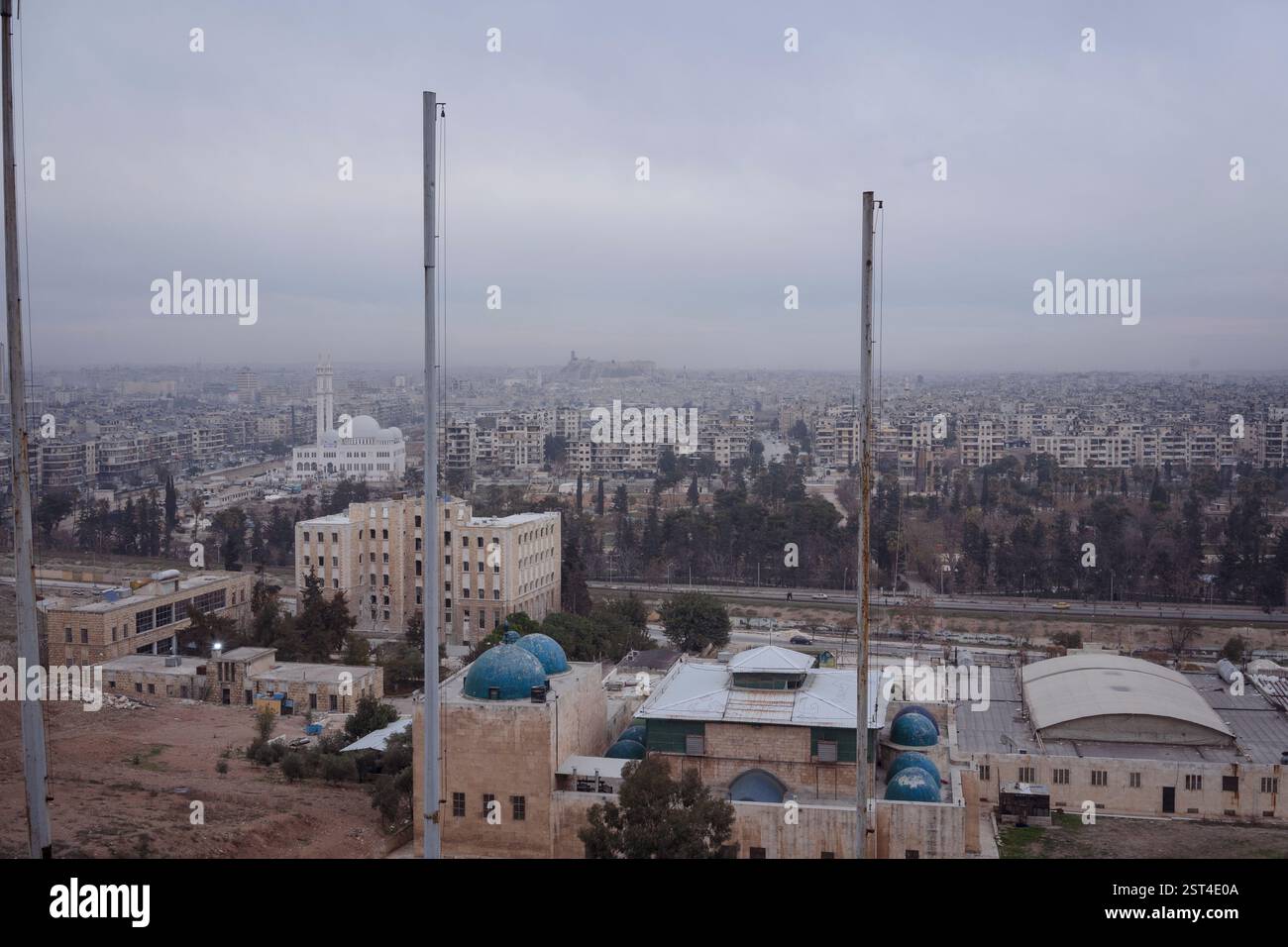 Aleppo, Syria–January 22, 2025: View of the skyline of Aleppo Stock ...