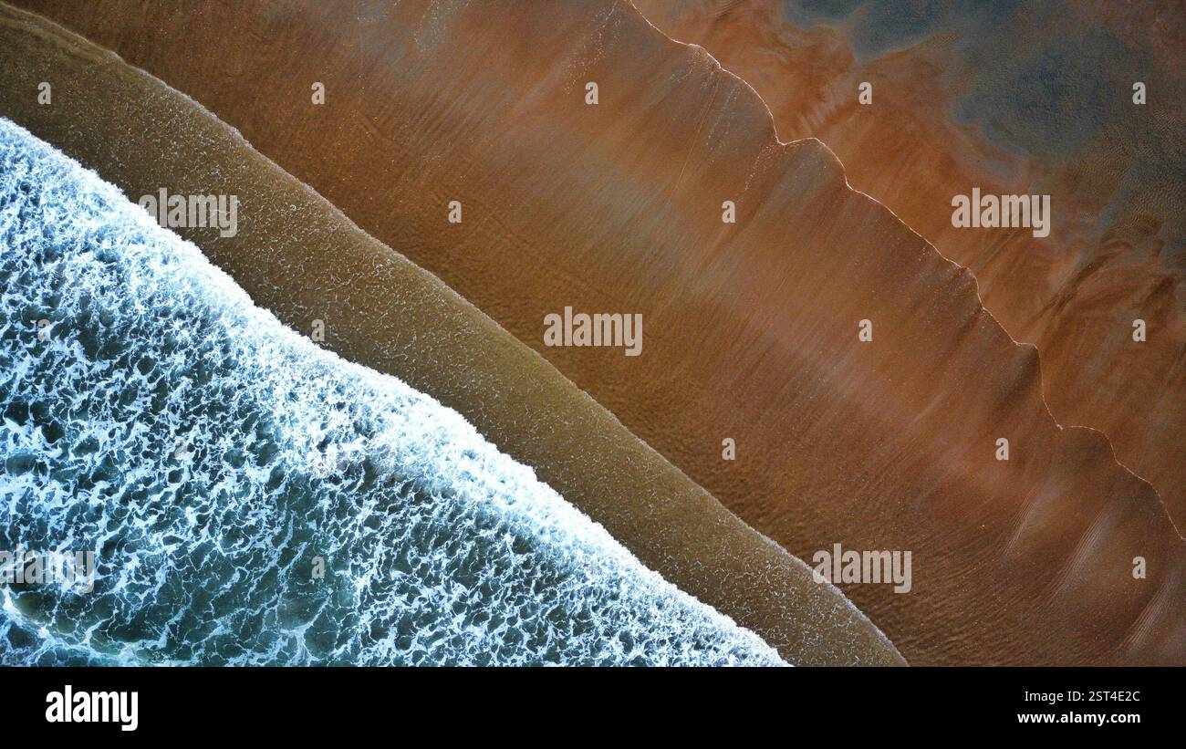 Aerial view of waves and beach, Palawan, Philippines Stock Photo - Alamy