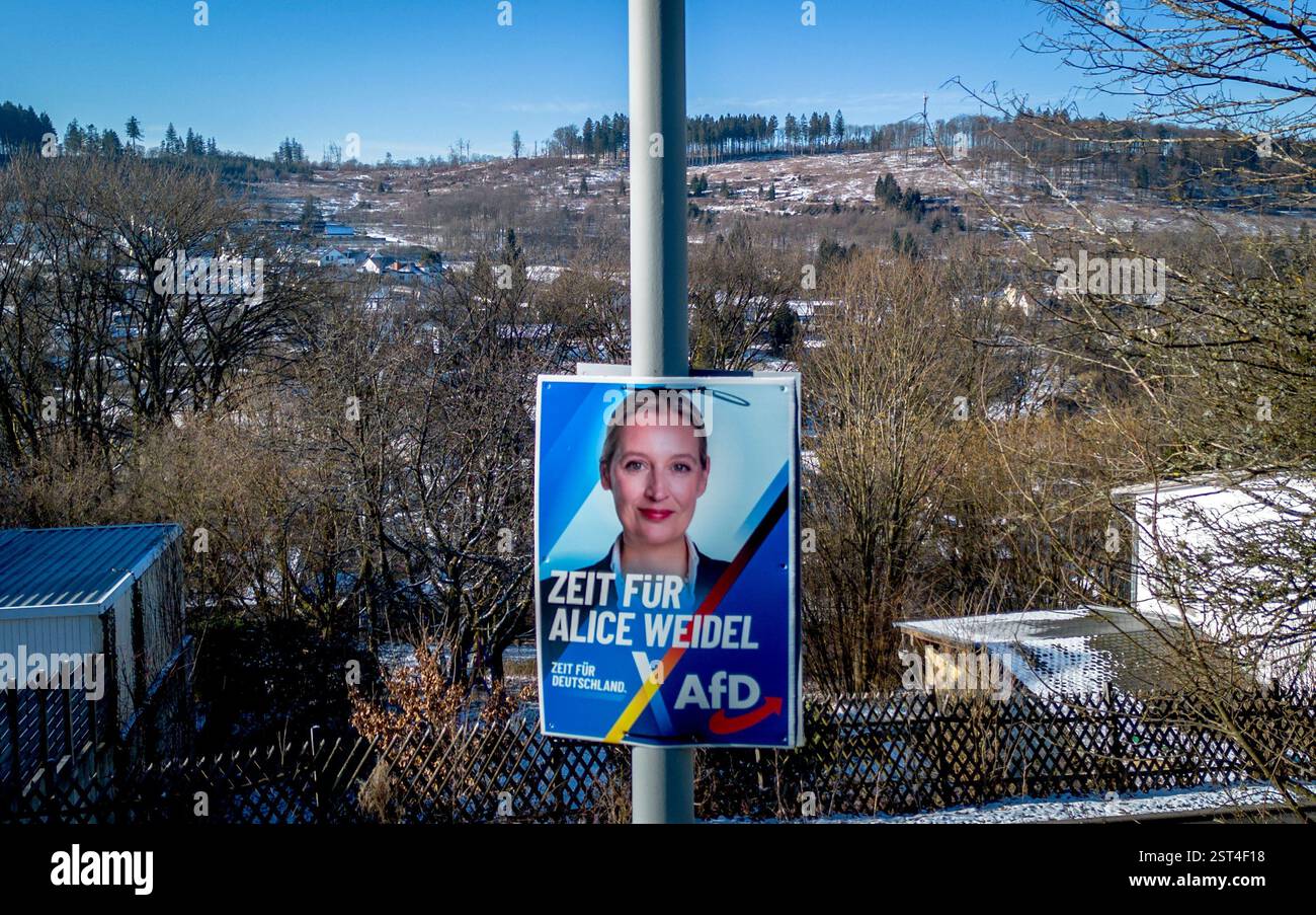 An election poster showing AfD top candidate for chancellor Alice ...