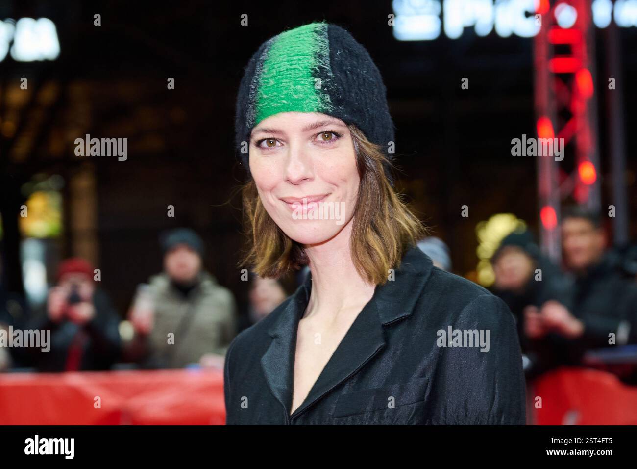 14 February 2025, Berlin: Actress Rebecca Hall attends the premiere of ...
