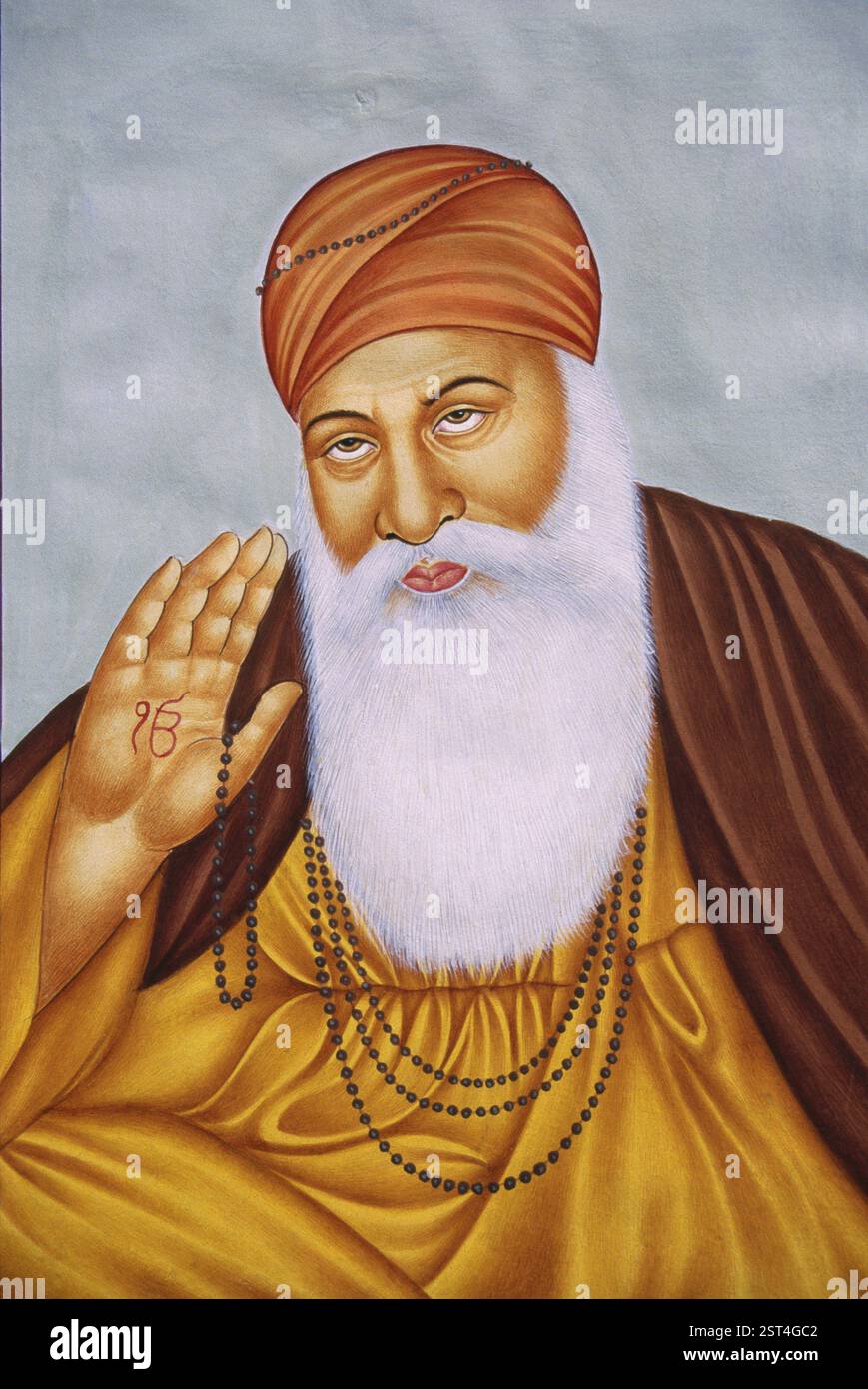 Lord Guru Nanak Miniature Painting on Paper Stock Photo - Alamy