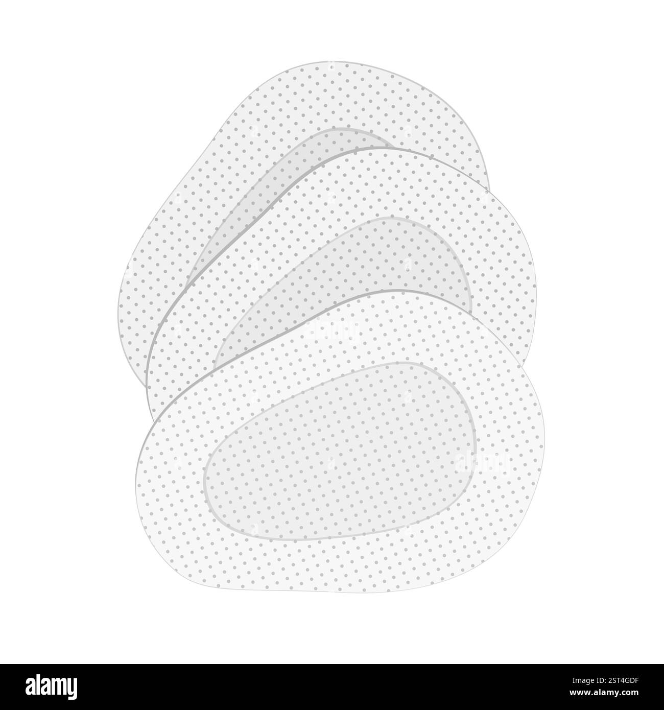 White sticking eye plaster set isolated vector illustration. Amblyopia ...