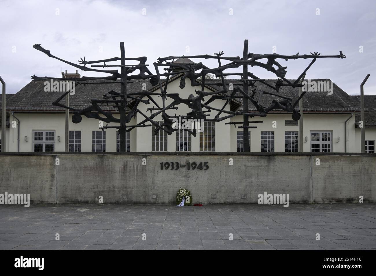 Sculpture by Nandor Glid in the former Dachau concentration camp ...