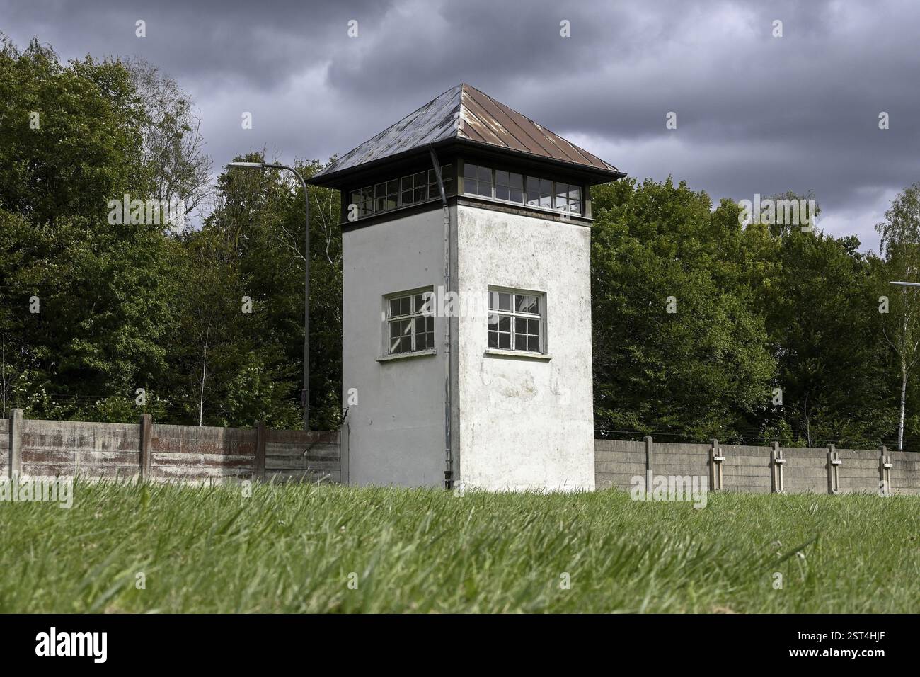 Watchtower of the former Dachau concentration camp, now a concentration ...