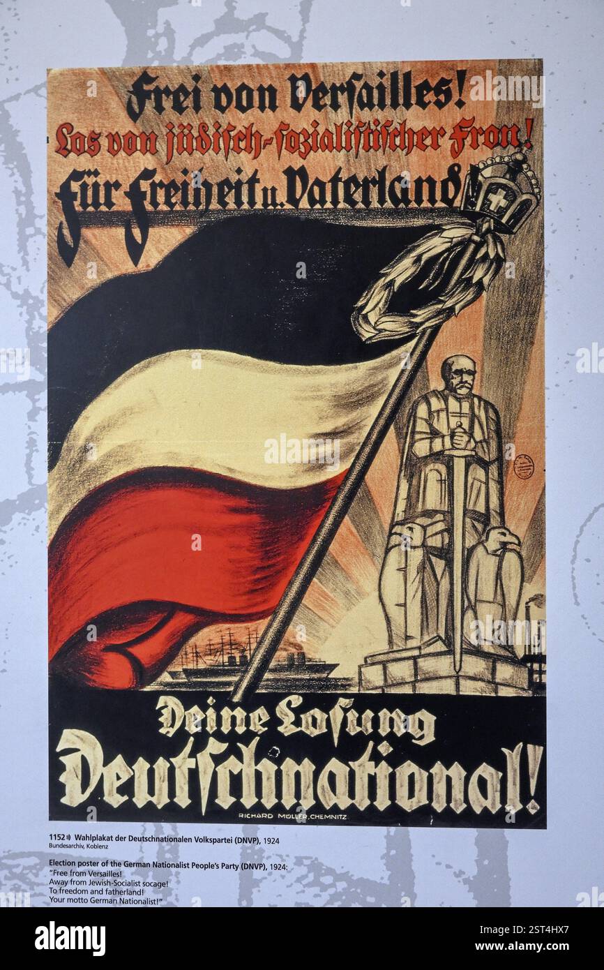 Poster of the German National People's Party (DNVP) from 1924, exhibit ...