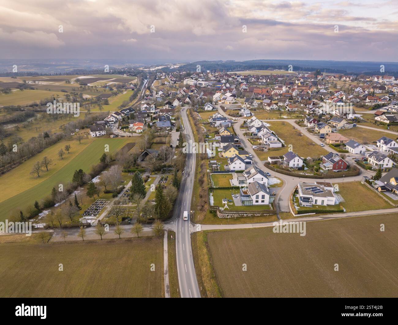 Cultivated fields suburban houses hi-res stock photography and images ...