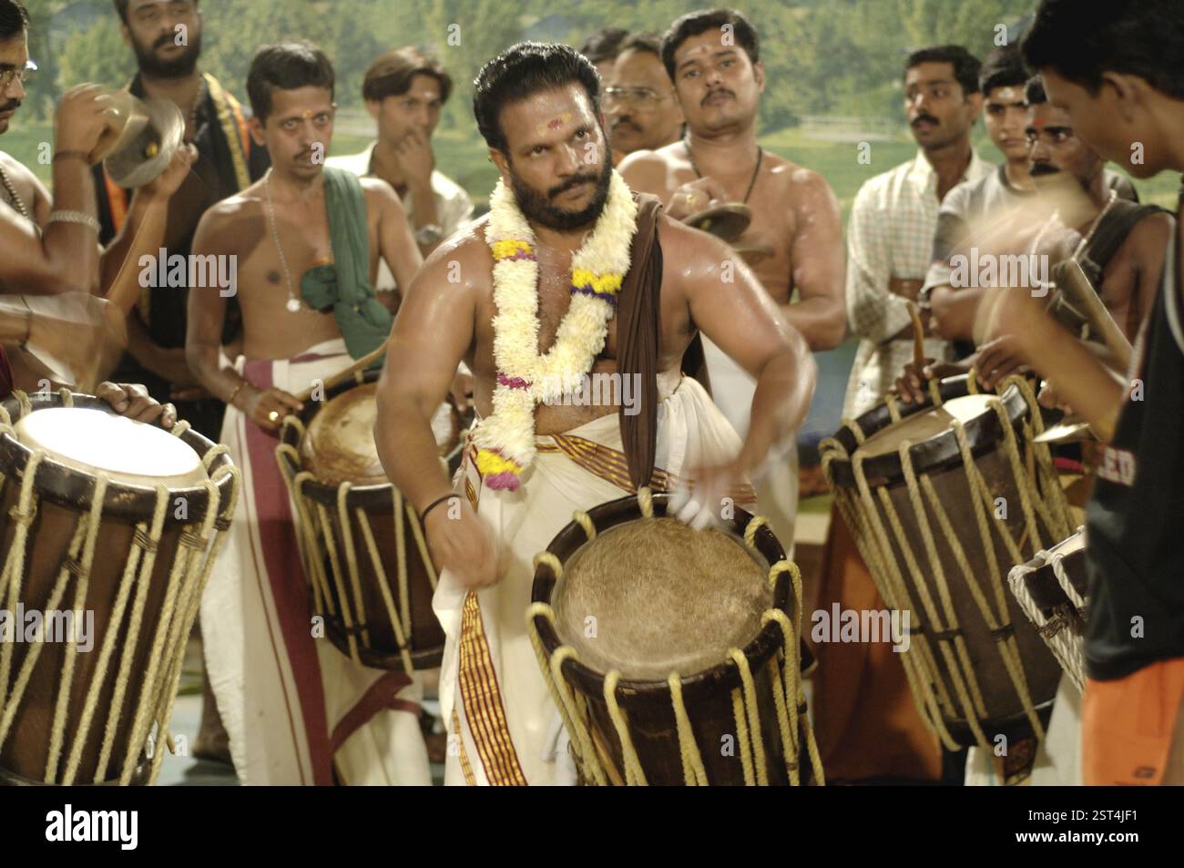 Indian men playing musical instrument, Ayyappa Pooja Celebrations ...