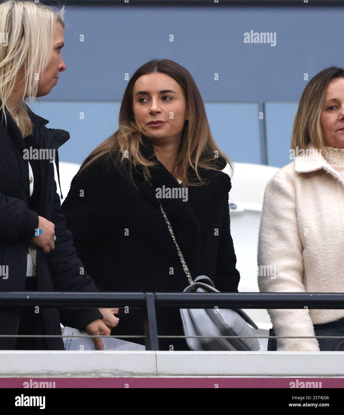 London, UK. 15th Feb, 2025. TV personality Dani Dyer watches her ...