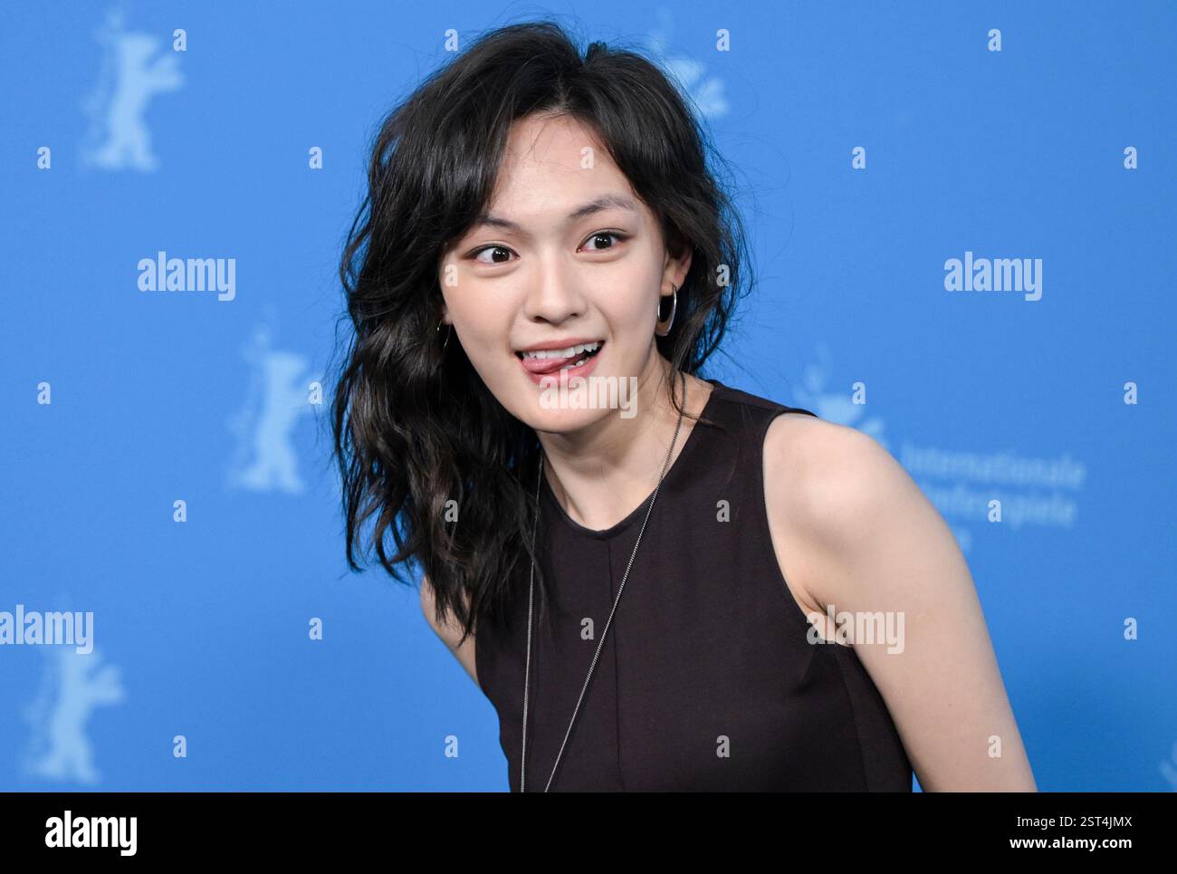 Berlin, Germany. 17th Feb, 2025. Actress Wen Qi smiles at the Berlinale photocall for the film ...