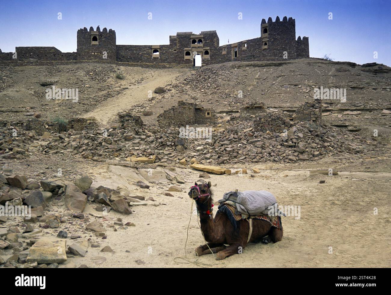 Khaba fort near Sam desert, Jaisalmer, Rajasthan, India, Asia Stock ...
