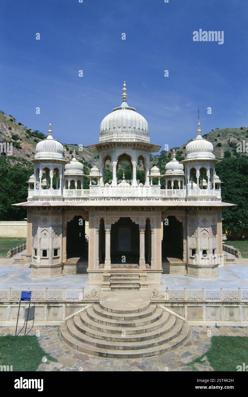 Gaitor marble cenotaphs, Jaipur, Rajasthan, India, Asia Stock Photo - Alamy