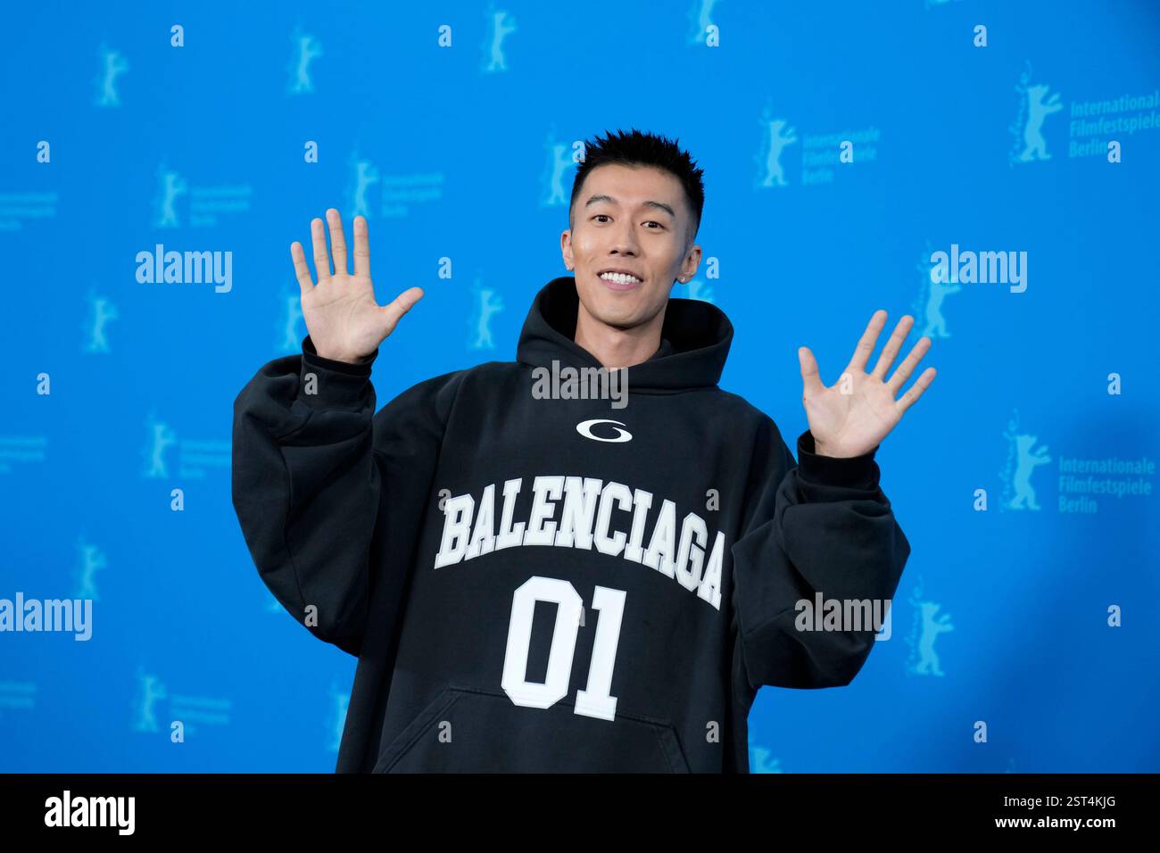 Zhou You poses at the photo call for the film 'Girls on Wire' at the ...