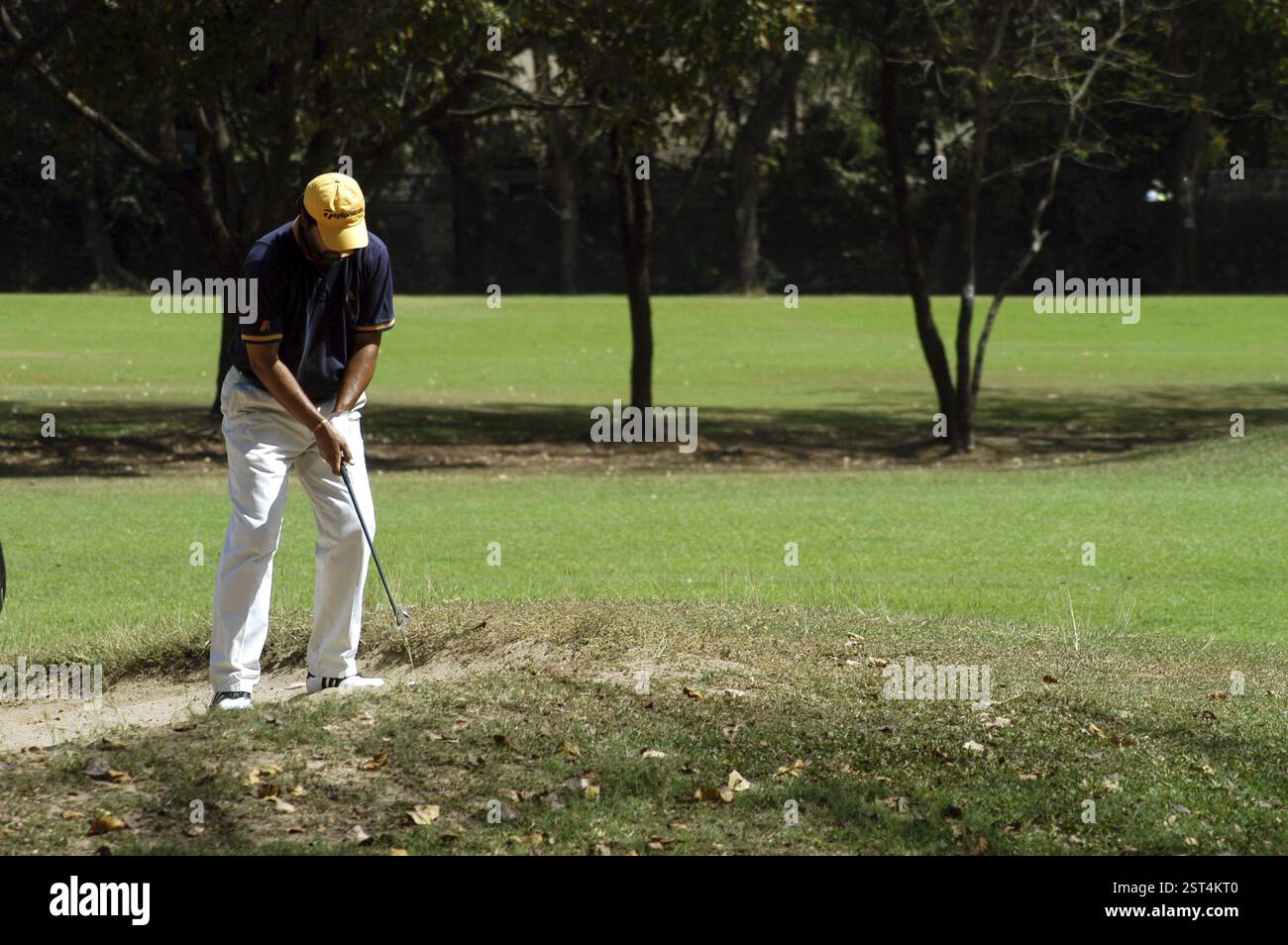 A golfer playing golf at BPGC (Bombay Presidency Golf Club), Chembur ...