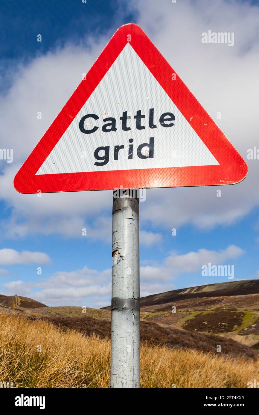 Cattle grid sign, warning sign, Road sign, road signs, UK road sign, UK ...