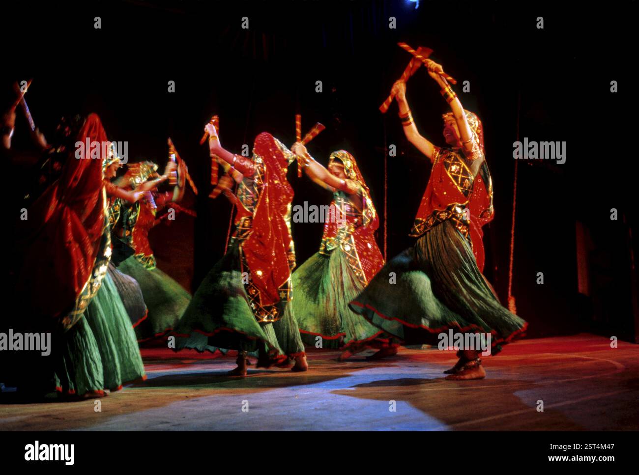 Folk dances, garba dandia classical dance, gujarat, india Stock Photo ...
