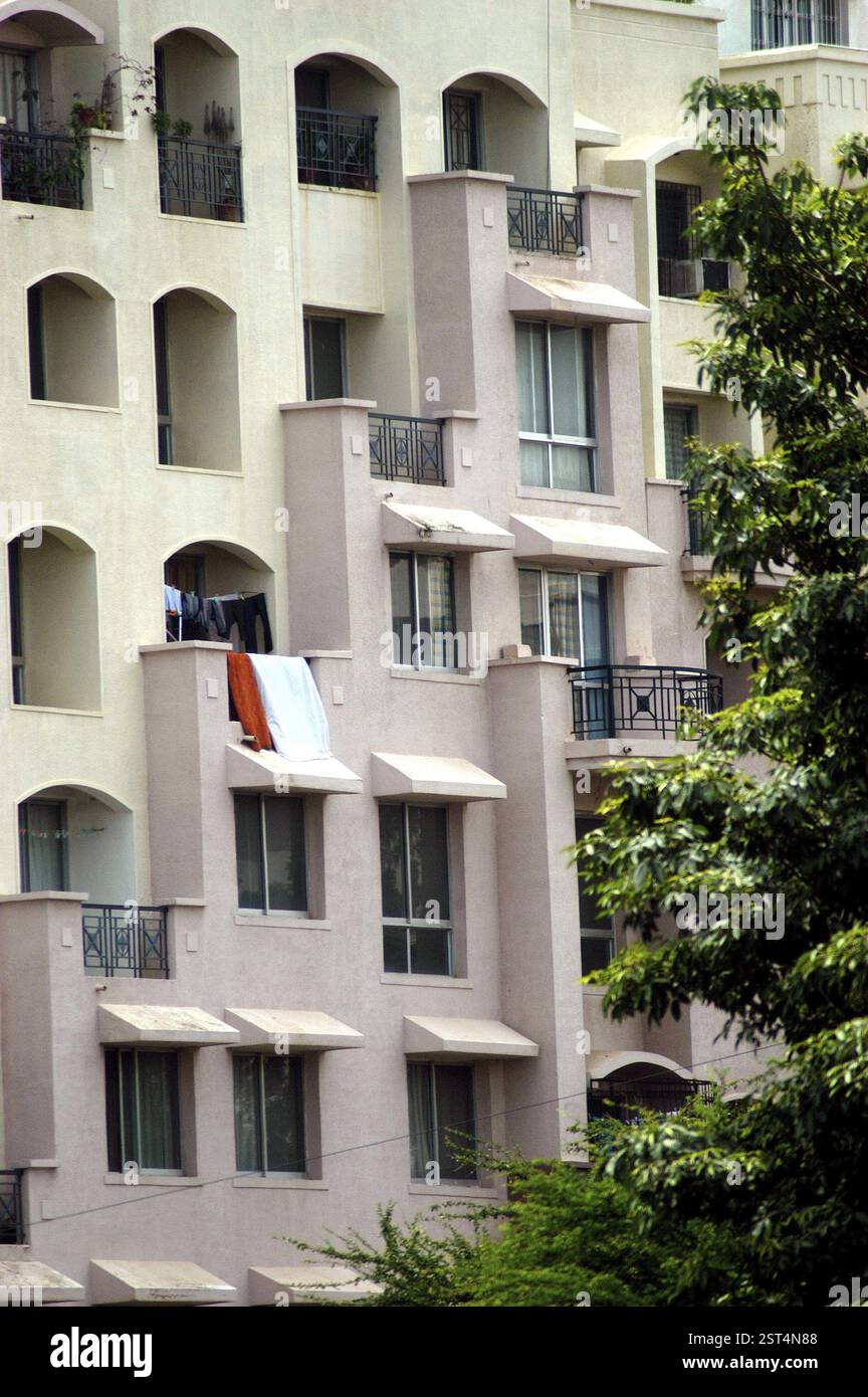 A modern multi storied residential complex building in Bangalore city ...