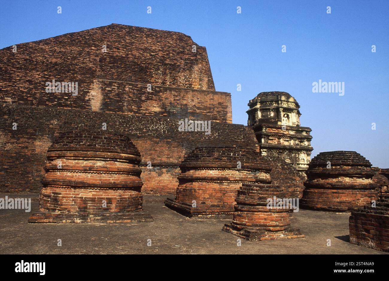 Huge main temple corner tower and votive site no 3, Nalanda university ...