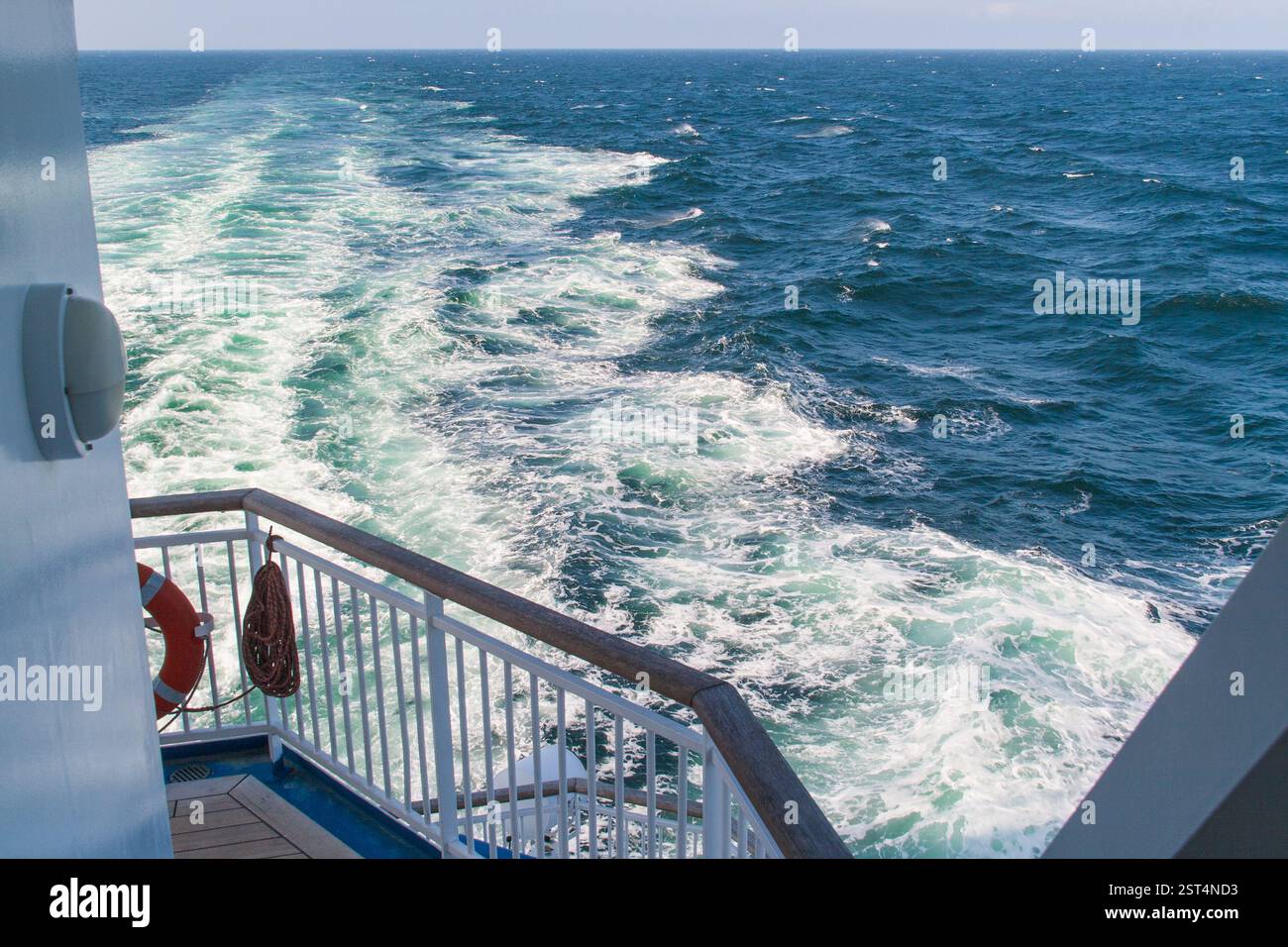 Sea wake left by Pont Aven on the English channel Stock Photo - Alamy