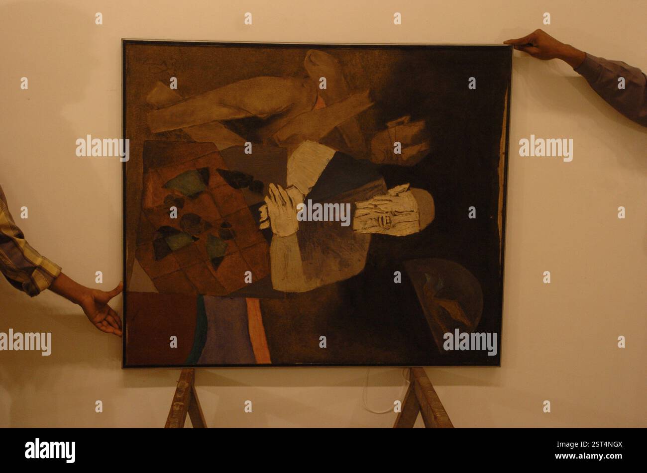 An early work of M.F. Hussain Maqbool Fida Hussain world famous artist ...