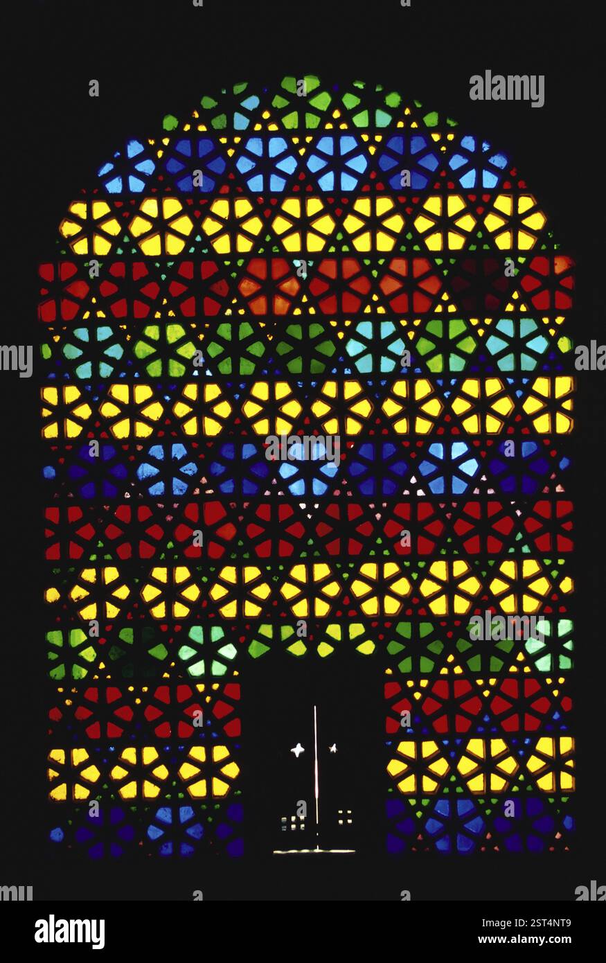 Coloured Glass window in Bangore Haveli, Udaipur, Rajasthan, India ...