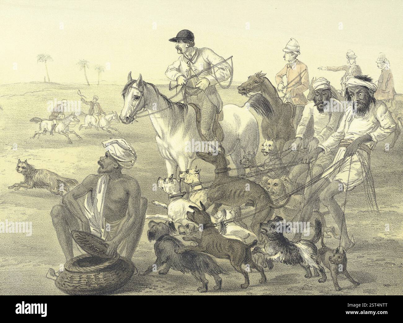 Illustration Lithograph Woodcut of Life in India During British Rule ...