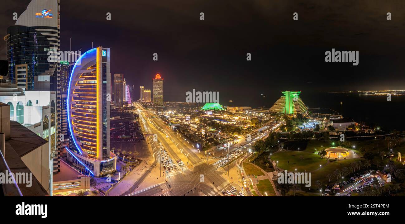 Aerial view of Hotel Park Qatar International Food Festival 2025 Stock ...