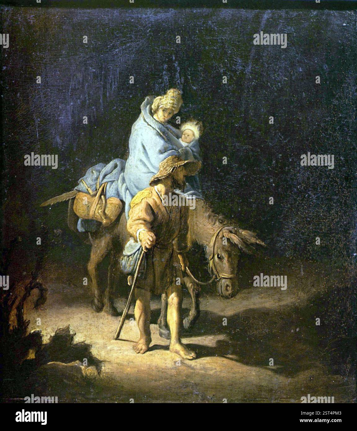 Flight into Egypt Holy Family Attributed to Rembrandt Stock Photo - Alamy